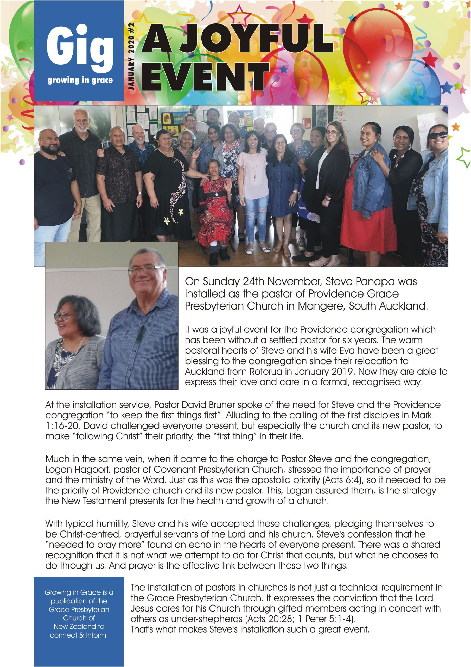 Gig: “A Joyful Event” – Grace Invercargill